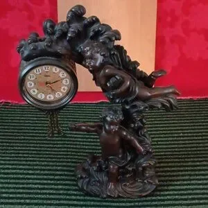 Crosa | Accents | Vintage Crosa Quartz Pendulum Clock With 2 Angel Boys ...